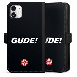 DeinDesign iPhone 11 Handy Klapph&uuml;lle Handyh&uuml;lle aus Kunst Leder schwarz Flip Case Bundesliga Eintracht Frankfurt Official Licensed Product Sideflip mit Lasche