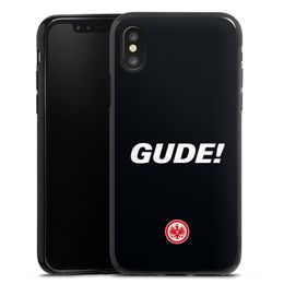 DeinDesign iPhone X Handy Silikon H&uuml;lle Case schwarz Handyh&uuml;lle Bundesliga Eintracht Frankfurt Official Licensed Product