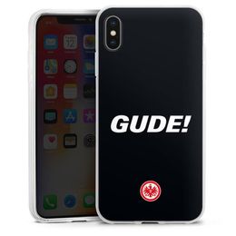 DeinDesign iPhone Xs Max Handy Silikon H&uuml;lle Case transparent Handyh&uuml;lle Bundesliga Eintracht Frankfurt Official Licensed Product Silikon Case