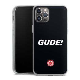 DeinDesign iPhone 12 Pro Max Handy Silikon H&uuml;lle Case transparent Handyh&uuml;lle Bundesliga Official Licensed Product Eintracht Frankfurt Silikon Case