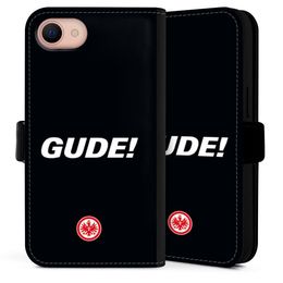 DeinDesign iPhone 17e Handy Klapph&uuml;lle Handyh&uuml;lle aus Kunst Leder schwarz Flip Case Bundesliga Eintracht Frankfurt Official Licensed Product Sideflip mit Lasche