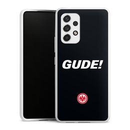 DeinDesign Galaxy A53 5G Handy Silikon H&uuml;lle Case wei&szlig; Handyh&uuml;lle Bundesliga Official Licensed Product Eintracht Frankfurt Silikon Case