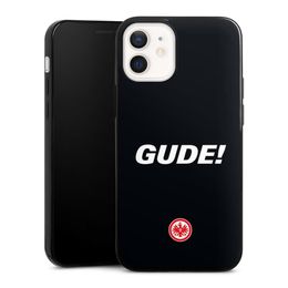DeinDesign iPhone 12 mini Handy Slim Case extra d&uuml;nn Silikon Handyh&uuml;lle schwarz H&uuml;lle Bundesliga Eintracht Frankfurt Official Licensed Product Silikon Slim Case