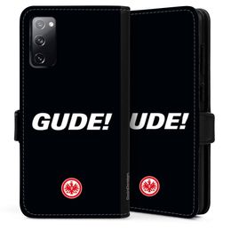 DeinDesign Galaxy S20 Handy Klapph&uuml;lle Handyh&uuml;lle aus Kunst Leder schwarz Flip Case Bundesliga Official Licensed Product Eintracht Frankfurt Sideflip mit Lasche