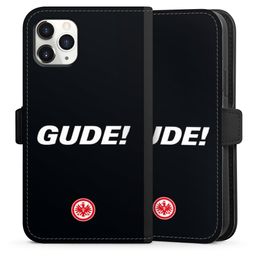 DeinDesign iPhone 11 Pro Handy Klapph&uuml;lle Handyh&uuml;lle aus Kunst Leder schwarz Flip Case Bundesliga Eintracht Frankfurt Official Licensed Product Sideflip mit 
