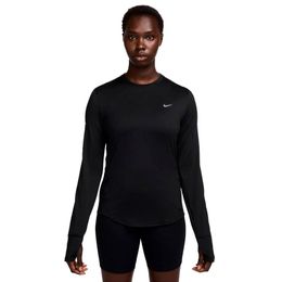 Nike Swift Dri-Fit UV Langarm Crewshirt Bekleidung Damen schwarz
