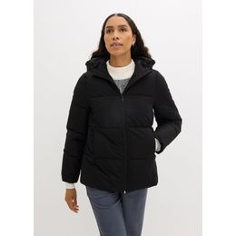 bonprix Wattierte Steppjacke kurz, schwarz, Gr.42, Winterjacke mit gro&szlig;er Steppung, verk&uuml;rzt