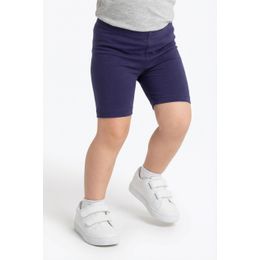 Radlerhose Blue Seven, M&auml;dchen, Gr. 104, N-Gr, dk blau, Jersey, Obermaterial: 95% Baumwolle, 5% Elasthan, unifarben, Basic kniefrei, Hosen Radlerhose