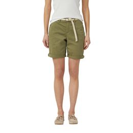 Bermudas s.Oliver, Damen, Gr. 36, N-Gr, summer khaki, Web, Obermaterial: 98% Baumwolle, 2% Elasthan, ca. Mitte Oberschenkel, Hosen Bermudas, inkl. geflochtenem G&uuml;rtel, Baumwollstretch