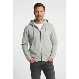 Kapuzensweatjacke BOSS Orange "Zetalky", Herren, Gr. 5XL, silber043, Sweatware, Obermaterial: 100% Baumwolle, loose fit h&uuml;ftbedeckend, B&uuml;ndchen, Sweatjacken, mit K&auml;ngurutasche