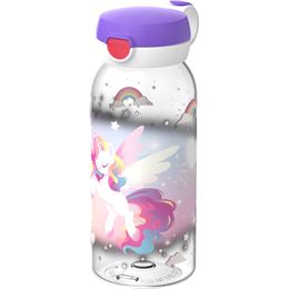 Mepal Campus Kinder-Trinkflasche mit Klappdeckel auslaufsicher 600 ml Unicorn Glow - Trinkflaschen