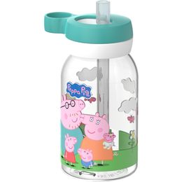 Mepal Campus Kinder Trinkflasche mit Trinkhalm und auslaufsicherem Verschluss 450 ml Peppa Pig - Trinkflaschen