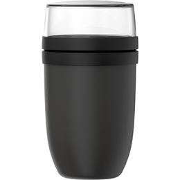Mepal Ellipse Lunchpot XL mit zwei getrennten F&auml;chern und auslaufsicher 750 ml und 300 ml nordic black - Lebensmittelbeh&auml;lter / Vorratsdosen