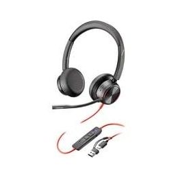 HP Poly Blackwire 8225 USB-C Stereo-Headset + USB-C/A-Adapter schwarz, f&uuml;r Microsoft Teams zertifiziert