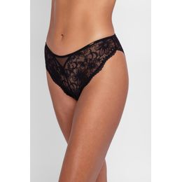 Slip Dorina "Jemma BRIEF", Herren, Gr. S, schwarz, Obermaterial: 87% Polyamid, 13% Elasthan, k&ouml;rpernah, Unterhosen Slip, florale Spitze, Mesh, elastisch, feminin