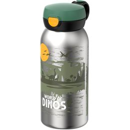 Mepal Campus Edelstahl Trinkflasche mit Klappdeckel auslaufsicher 600 ml Dino - Isolierflaschen & Isobeh&auml;lter