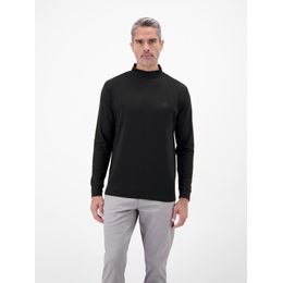 Sweatshirt Lerros "Herren-Shirt mit modischem Turtleneck", Herren, Gr. L, schwarz, 95% Baumwolle, 5% Elasthan, Sweatshirts Sweatshirt