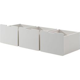 Container Vipack "auf Rollen (3-er Set), hochwertiger Holzwerkstoff lackiert, 2 Farben", wei&szlig;, B:49,6cm H:39,6cm T:60cm, Holzwerkstoff, Schr&auml;nke, Container, universell und durch die Rollen flexibel in R&auml;umen einsetzbar