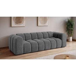 Big-Sofa OTTO HOME "KALLIE Design-Sofa mit Steppung, Bubble-Optik, Breite 248 cm", anthrazit, B:248cm H:72cm T:95cm, 100% Polyester, Sofas, Big-Sofa, moderne Steppung, hoher Sitzkomfort und modernes Design