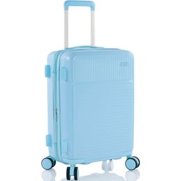 Hartschalen-Trolley Heys "Pastel, in verschiedenen Farben und Gr&ouml;&szlig;en", Damen, Gr. B/H/T: 35cm x 53cm x 23cm 42 l, blau, Polycarbonat-Verbundwerkstoff, Koffer Hartschalen-Trolley, Heys Handgep&auml;ck-Koffer TSA Schloss Volumenerweiterung