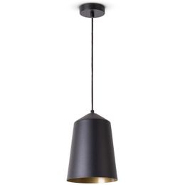 Paco Home Deckenleuchte "Jackson", schwarz, 1, &Oslash; 19,5cm H: 28,5cm, Leuchten, Wohnzimmer Aluminium Pulverbeschichtet Industrial Design E27, Deckenleuchte