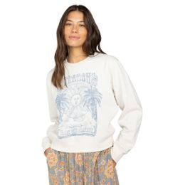 Kapuzensweatshirt Billabong "SUN CHASER", Damen, Gr. XL (42), beige (salt crystal), Obermaterial: 79% Baumwolle, 21% Polyester, Sweatshirts Kapuzensweatshirt, sportlicher Schnitt, f&uuml;r Erwachsene