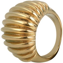 Adelia&acute;s Fingerring ADELIA&acute;S "Damen Ring aus Edelstahl" Gr. 58, gold, Fingerringe, Damen, 58, Edelstahl, Fingerring