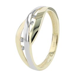 Adelia&acute;s Fingerring ADELIA&acute;S "Damen Ring aus 333 Gold mit Zirkonia" Gr. 52, gold, Fingerringe, Damen, 52, Fingerring