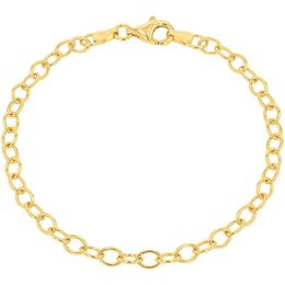 Charm-Armband Amor "2038572, 2038574", gold (gelbgoldfarben), Armb&auml;nder, Damen, 19cm, Silber 925 (Sterlingsilber), Charm-Armband
