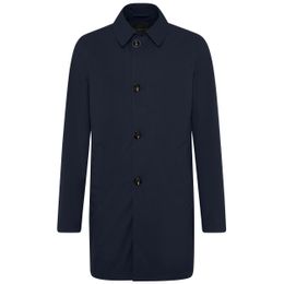 Kurzmantel Bugatti, Herren, Gr. 50, blau (marine), 100% Polyester, unifarben, slim fit, normaler Saum, M&auml;ntel Kurzmantel, mit Stretchfunktion