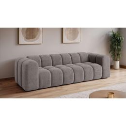 Big-Sofa OTTO HOME "KALLIE Design-Sofa mit Steppung, Bubble-Optik, Breite 248 cm", taupe, B:248cm H:72cm T:95cm, 100% Polyester, Sofas, Big-Sofa, moderne Steppung, hoher Sitzkomfort und modernes Design