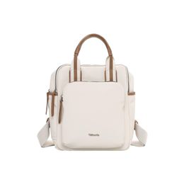 Rucksack Tamaris "Rucksack TAS Kirsten", Damen, Gr. B/H/T: 23cm x 27cm x 9cm, beige 400, Obermaterial: 60% Polyurethan PU. 40% Polyester PES., Rucks&auml;cke Rucksack