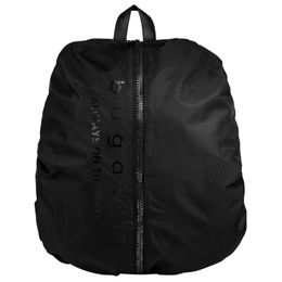 Tagesrucksack Bugatti "LETTER'S", Herren, Gr. B/H/T: 33cm x 17,5cm, onesize, schwarz, Kunstfaser, unifarben, Rucks&auml;cke Tagesrucksack