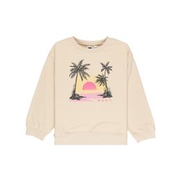 Sweatshirt Roxy "Morning", M&auml;dchen, Gr. 12(148-156cm), beige (parchment), Obermaterial: 55% Walkfrottier, 25% Walkfrottier, 20% Microfaser;, Sweatshirts Sweatshirt