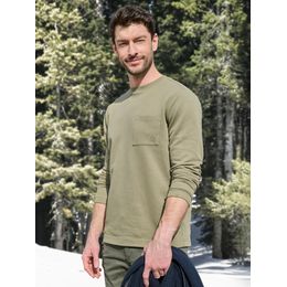 Sweatshirt Lerros "Herren Sweatshirt - clean, soft und smart", Herren, Gr. XXL, aloe gr&uuml;n, 85% Baumwolle, 13% Polyester, 2% Elasthan, Sweatshirts Sweatshirt