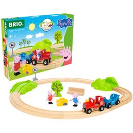Spielzeug-Eisenbahn Brio "Brio WORLD, Peppa Wutz Eisenbahn-Set", bunt, Spielzeugfahrzeuge, Kinder, Holz, Kunststoff, Spielzeug-Eisenbahn, FSC - sch&uuml;tzt Wald