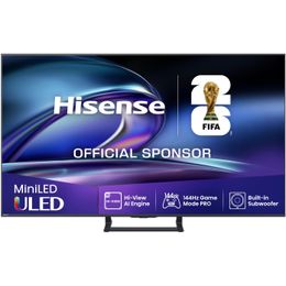 HISENSE QLED Mini LED-Fernseher "55E89Q", Energieeffizienz: E, schwarz, 55 &Prime;, Fernseher, 4K UHD MiniLED Smart TV, QLED Mini LED-Fernseher