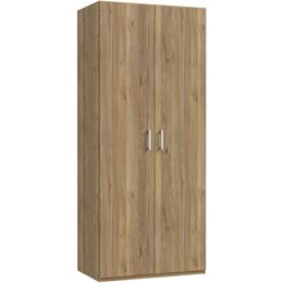 Kleiderschrank FORTE, eiche, B:88,9cm H:210,5cm T:54,2cm, Holzwerkstoff, Schr&auml;nke, Kleiderschrank, Dreht&uuml;renschrank, Stauraum, Zubeh&ouml;r optional bestellbar