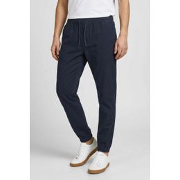 Jack & Jones Schlupfhose JACK & JONES "JPSTGORDON DYLAN JOGGER", Herren, Gr. XS, N-Gr, schwarz navy, Web, Obermaterial: 98% Baumwolle, 2% Elasthan, unifarben, regular fit lang, Hosen Schlupfhose, Baumwollmischung, regular fit