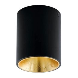 Eglo Deckenleuchte "POLASSO", schwarz (schwarz, gold), 1, &Oslash; 10cm H: 12cm, 1 Stk., Leuchten, Deckenlampe, Aluminium, Kunststoff, &Oslash;: 10 cm, Deckenleuchte