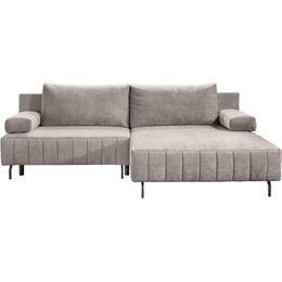 Ecksofa exxpo - SOFA FASHION, sand, B:262cm H:93cm T:171cm, Sofas, Ecksofa, inkl. Bettfunktion und Bettkasten, 15cm bodenfrei, Breite 262cm