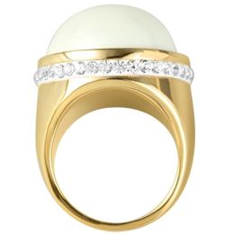 Adelia&acute;s Fingerring ADELIA&acute;S "Damen Ring aus Edelstahl mit Strass Steinchen" Gr. 54, gold, Fingerringe, Damen, 54, Edelstahl, Fingerring