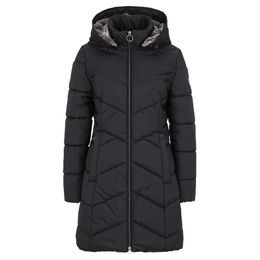 Outdoorjacke Betty Barclay "Outdoorjacke mit abnehmbarer Kapuze", Damen, Gr. 40, schwarz, Obermaterial: 88% Polyester PES. 12% Polyamid PA., Jacken Outdoorjacke