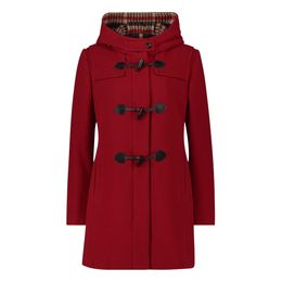 Wolljacke Gil Bret "Dufflecoat mit Kapuze", Damen, Gr. 46, rot (dunkelrot), Obermaterial: 75% Wolle WO. 20% Polyamid PA. 5% Kaschmir WS., Jacken Wolljacke