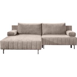 Ecksofa exxpo - SOFA FASHION, beige, B:262cm H:93cm T:171cm, Sofas, Ecksofa, inkl. Bettfunktion und Bettkasten, 15cm bodenfrei, Breite 262cm