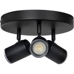 Eglo Deckenspot "CONSUMA 1 Spotlampe - Stahl - GU10 - 3X5W - IP44", schwarz, 3, &Oslash; 25cm H: 13cm, 1 Stk., Leuchten, Wandleuchte, Wandspot, schwenkbar, Strahler, H13 x &Oslash;25 cm, Deckenspot