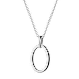Kette mit Anh&auml;nger Firetti "Geschenk Silber 925 Halsschmuck Halskette Ankerkette ovale Form", silberfarben, Halsketten, Damen, Silber 925 (Sterlingsilber), L: 45 B: 1,1mm, Kette mit Anh&auml;nger, B:1,1mm