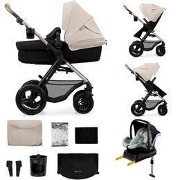 Kombi-Kinderwagen Kinderkraft "MOOV 2 4in1 AIR", Baby, grau, Stahl, Kinderwagen Kombi-Kinderwagen, mit Luftreifen