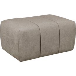 Polsterhocker Home Affaire "LYOTH Sitzhocker mit Steppung, Ma&szlig;e B/T/H: 76/76/41 cm", taupe, B:75cm H:41cm T:76cm, 100% Polyester, Hocker, Polsterhocker, passend zur Serie, hoher Sitzkomfort und modernes Design