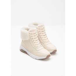 bonprix High-Top-Sneaker, beige, Gr.30, Sportiver high top Kinder-Sneaker mit einer sichtbaren Luftkissend&auml;mpfung